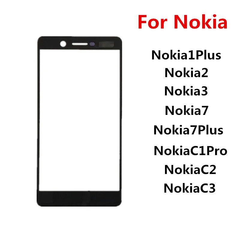 Outer Screen For Nokia 1 Plus 2 3 7 C1 Pro C2 C3 Front Touch Panel LCD ...