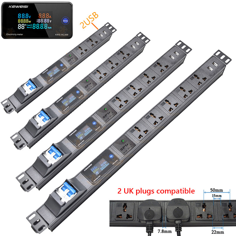 High power power expansion PDU distribution unit with digital display ...