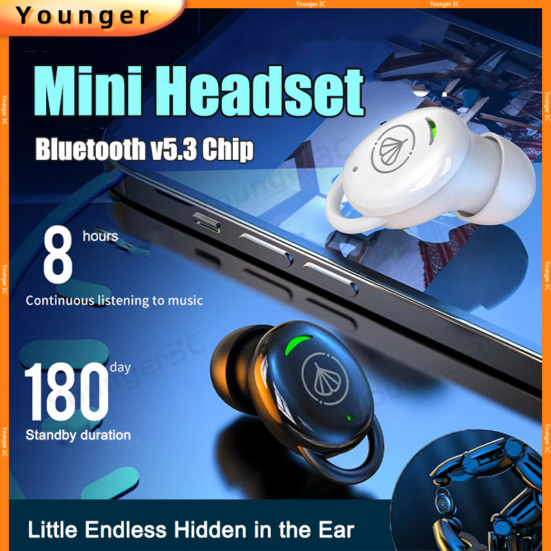 Mini Invisible Sleep Bluetooth Headset,Single Ear Earbuds With Mic,Stereo Sound Bluetooth ...