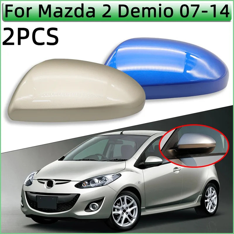 moto22r Pair For Mazda 2 Demio Wing Side Housing Cap 2007 2008 2009 ...