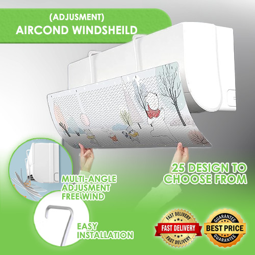 Aircond Windshield Adjustable Cover Aircon Deflector Baffle Anti-Direct ...