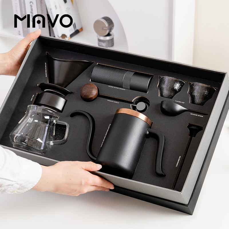 Mavo Hand Brew Coffee Maker Gift Box Set Hand Brew Pot Grinder Full Set ...