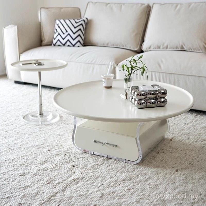 Rumah kreatif gaya baru meja kopi stail Perancis bulat gabungan akrilik ...