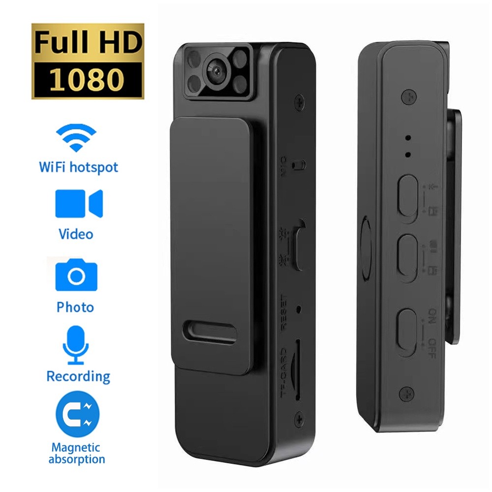 Body Camera with Audio 1080P Police Body Cam with 90°Rotatable Lens and ...