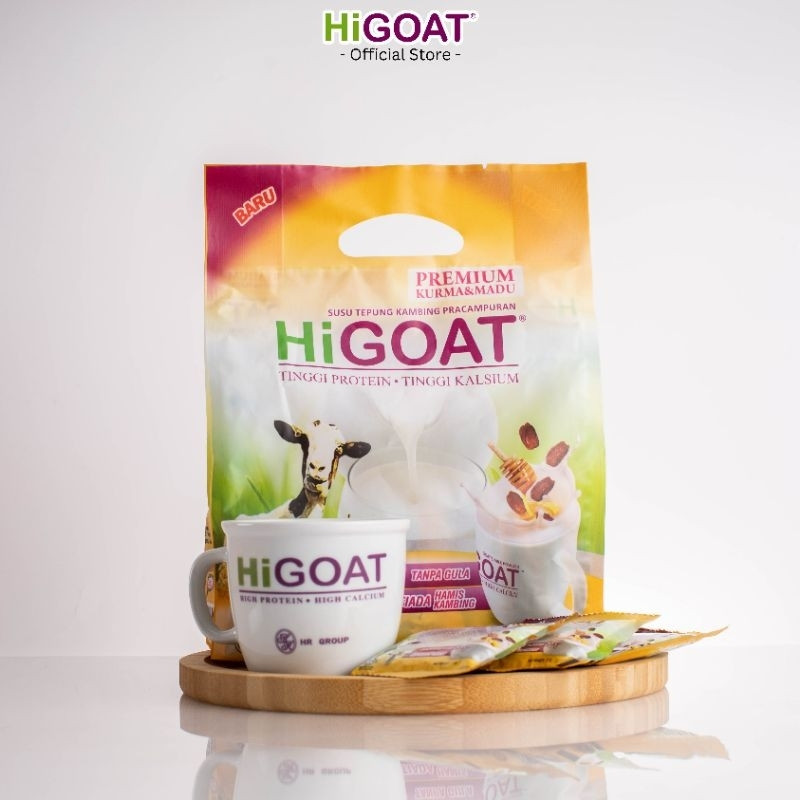 HiGOAT Hi Goat Premium with Dates and Honey (15 Sachets) Susu Kambing ...