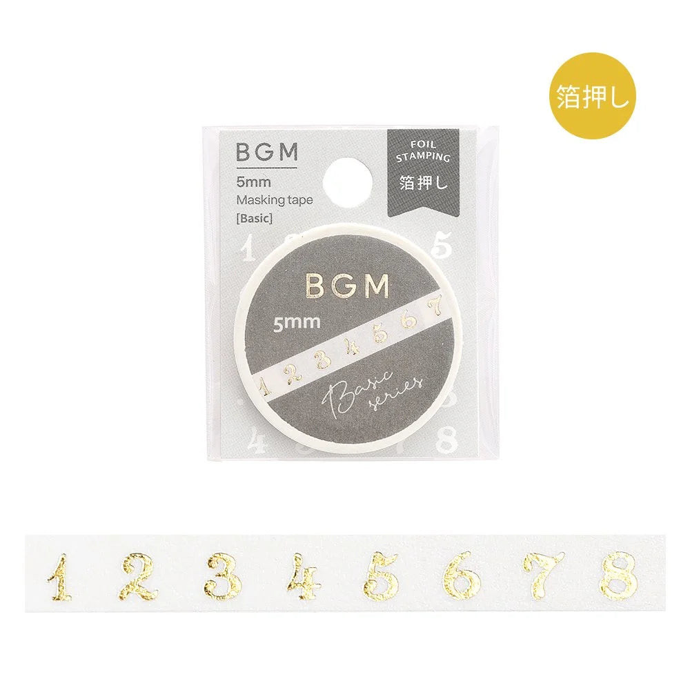 BGM Masking Tape 5mm Gold Numbers | Shopee Malaysia