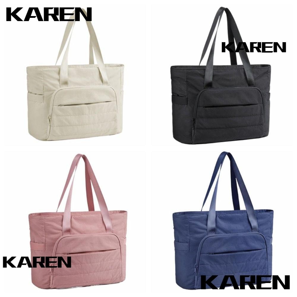 KAREN1 Sports Gym Tote, Nylon Zipper Commuting Shoulder Bag, Portable Large Capacity Multicolor ...