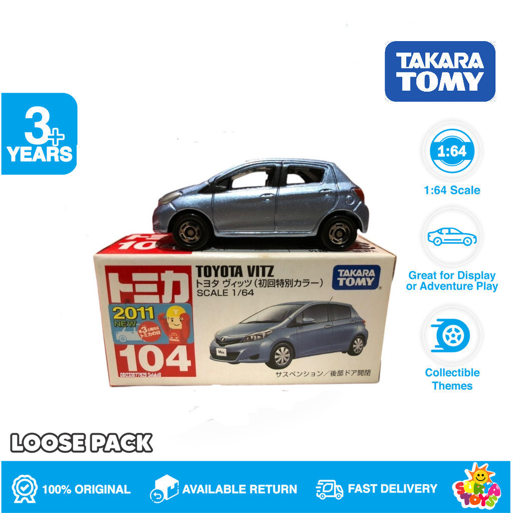 Tomica 1/64 104 Toyota Vitz | Shopee Malaysia