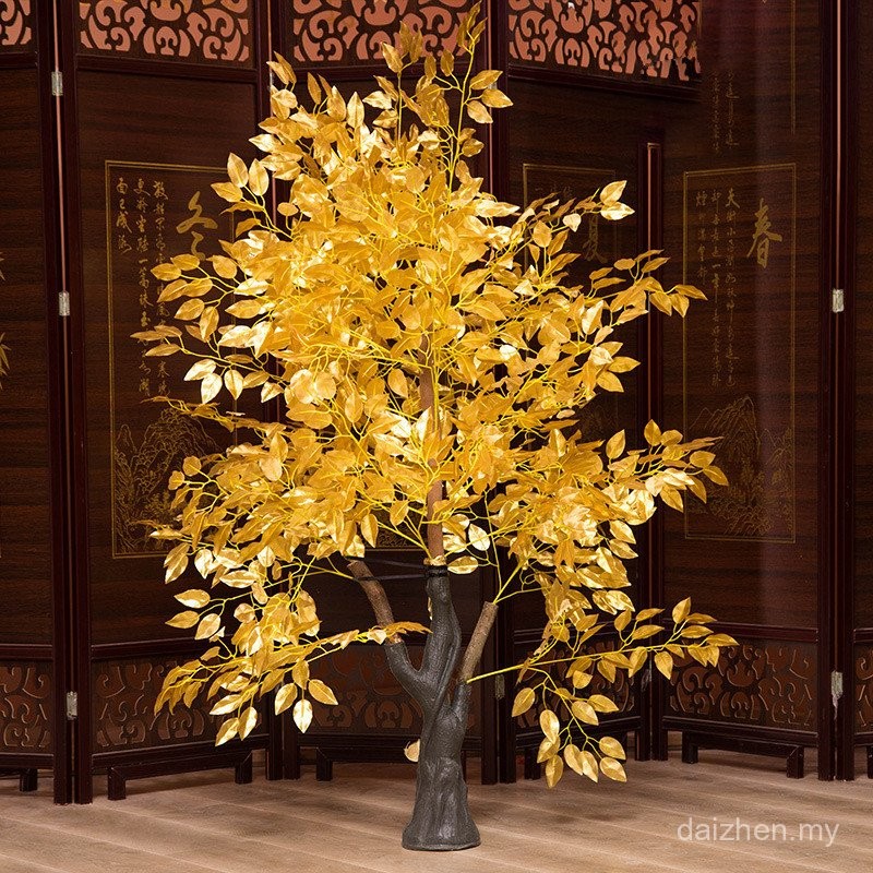 Simulation Golden Banyan Tree Money-waving Tree Wishing Tree Large Fake ...