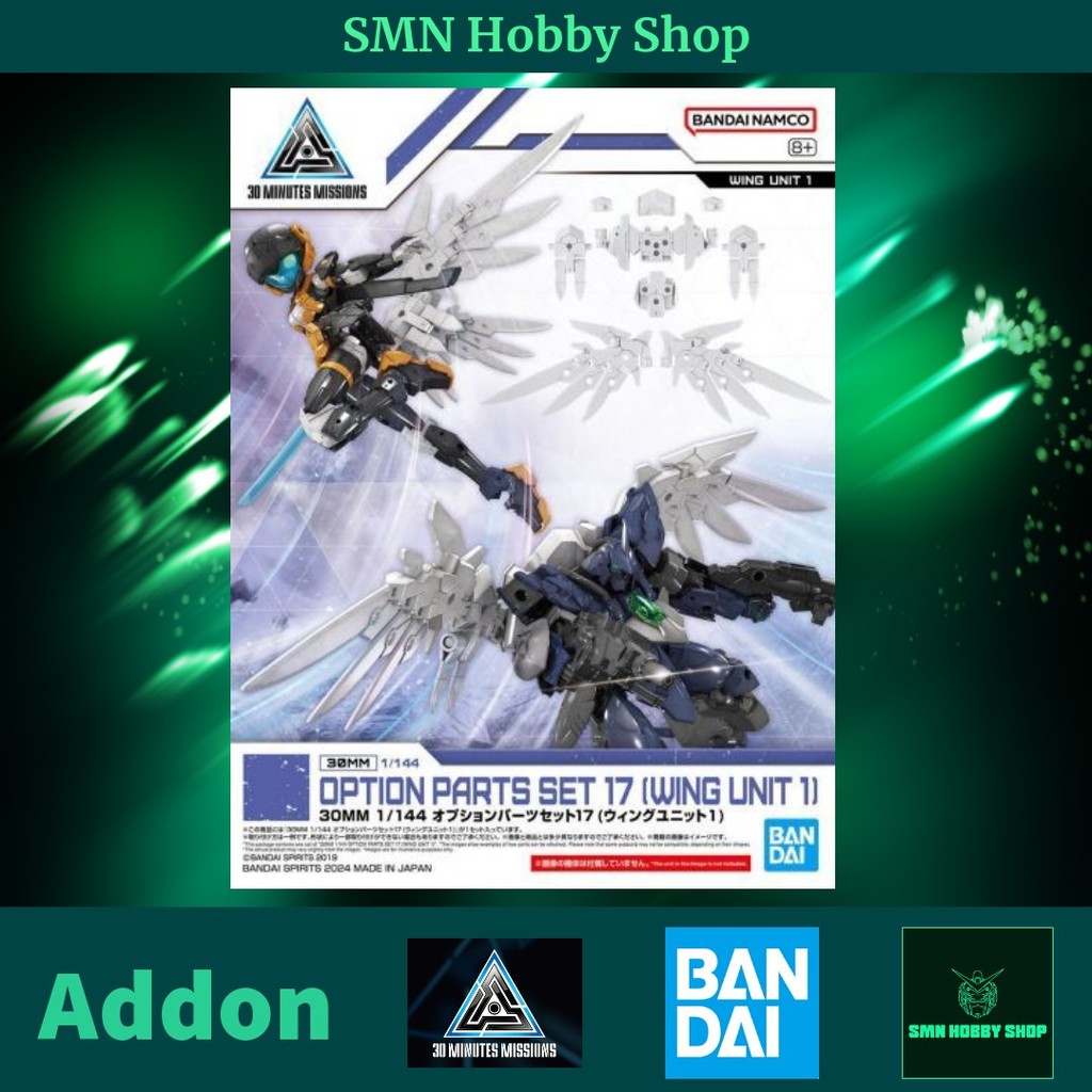 30MM 1/144 Option Parts Set 17 Wing Unit 1 w-31 Addon Weapon & Backpack ...