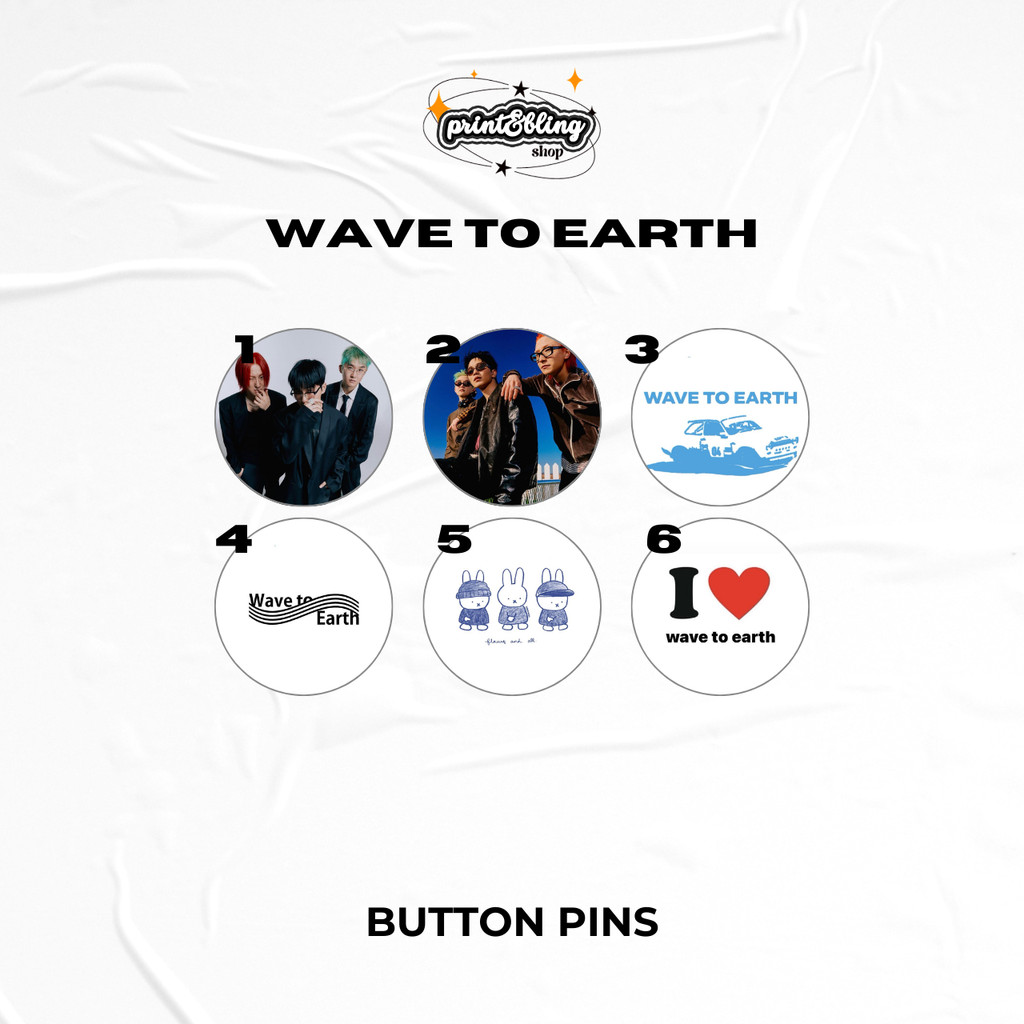 wave to earth button badge pins | glossy | Shopee Malaysia