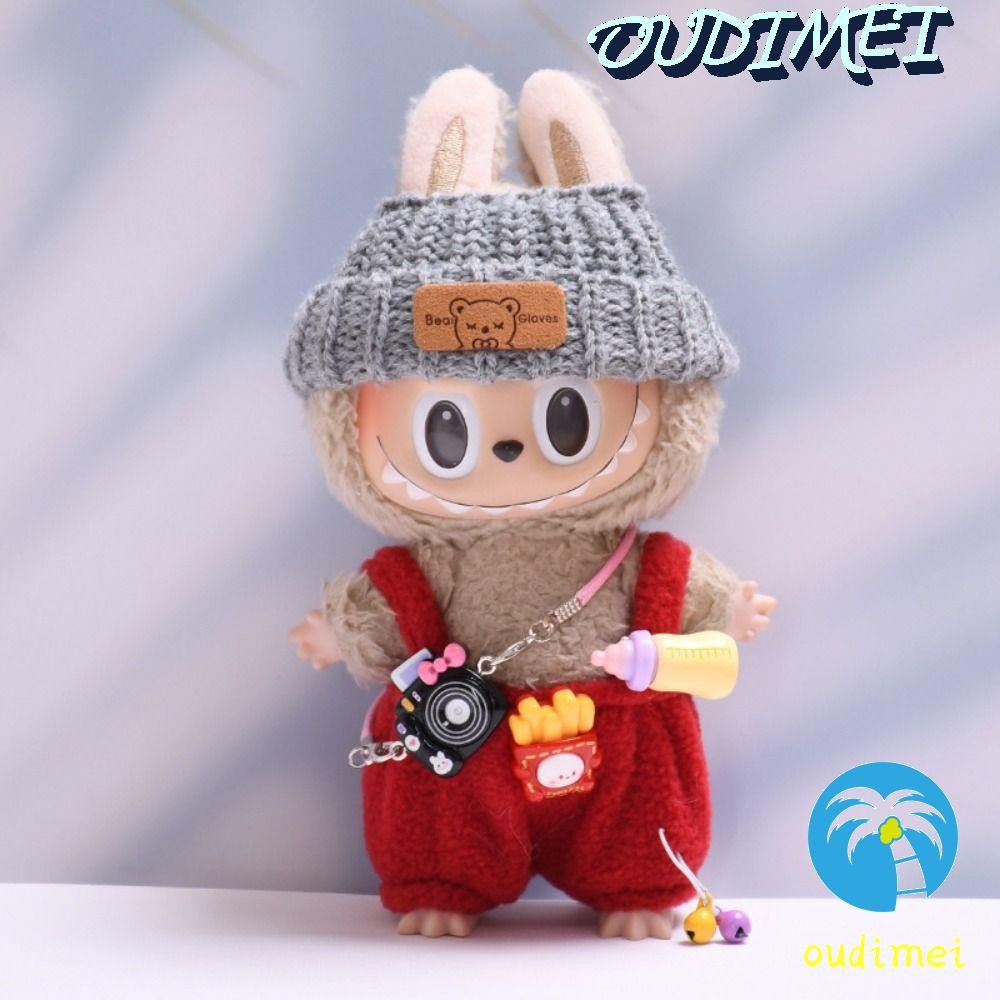 OUDIMEI Sitting Labubu Clothes, Fries Milk Tea 17cm Labubu Dolls ...