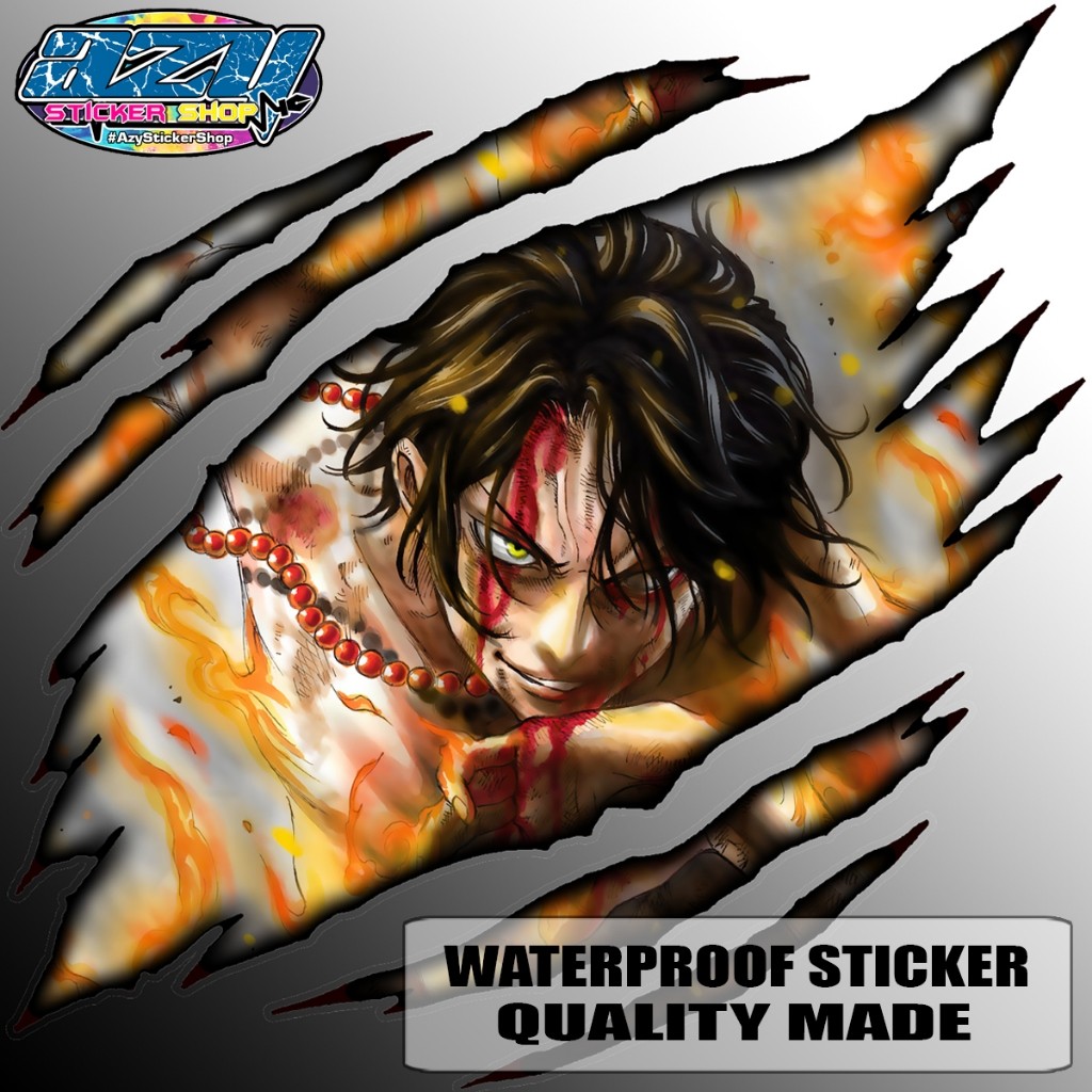 Ace -Scratch Design Sticker for Car, MC, Thumbler etc. Waterproof ...