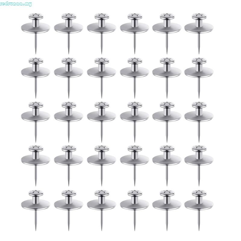 redsunaa 30Pcs I-shape Push Pins Metal Pushpin Thumb Tacks Map Pin ...
