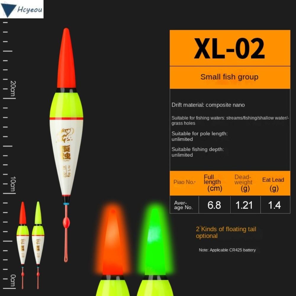 HCYEOU 50PCS Electronic Fishing float, Led With CR425 Battery Light ...