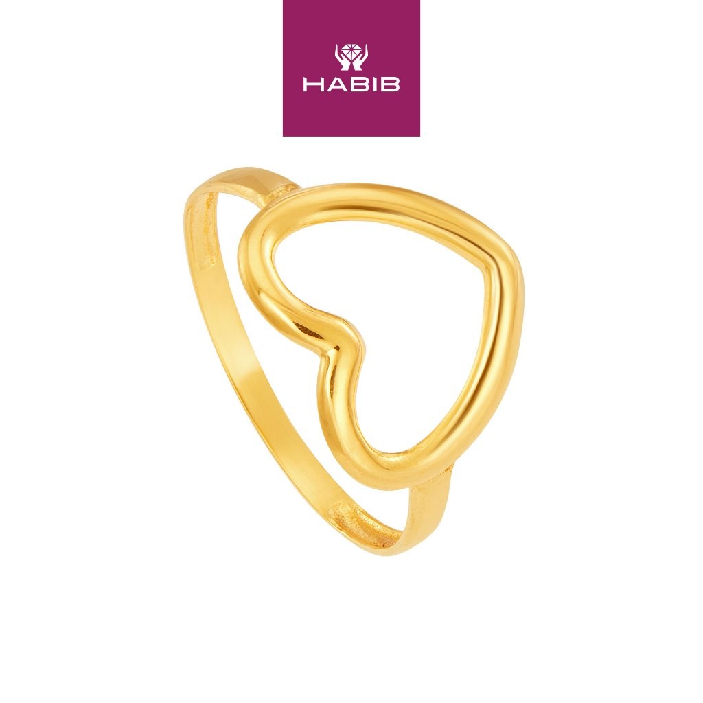 HABIB 916/22K Yellow Gold Ring (Heart) R5460723 | Shopee Malaysia