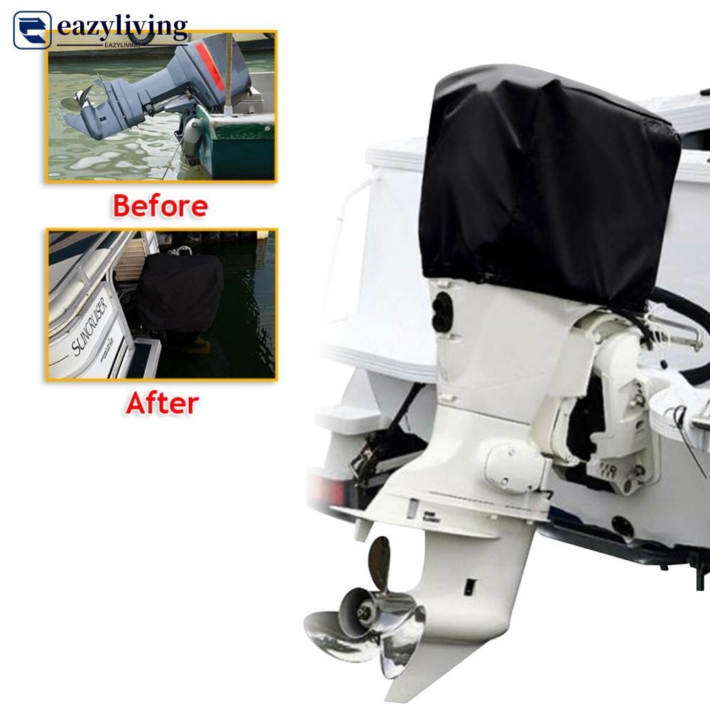EAZYLIVING 15-250HP 210D Waterproof Motor Engine Boat Cover Yacht Half ...