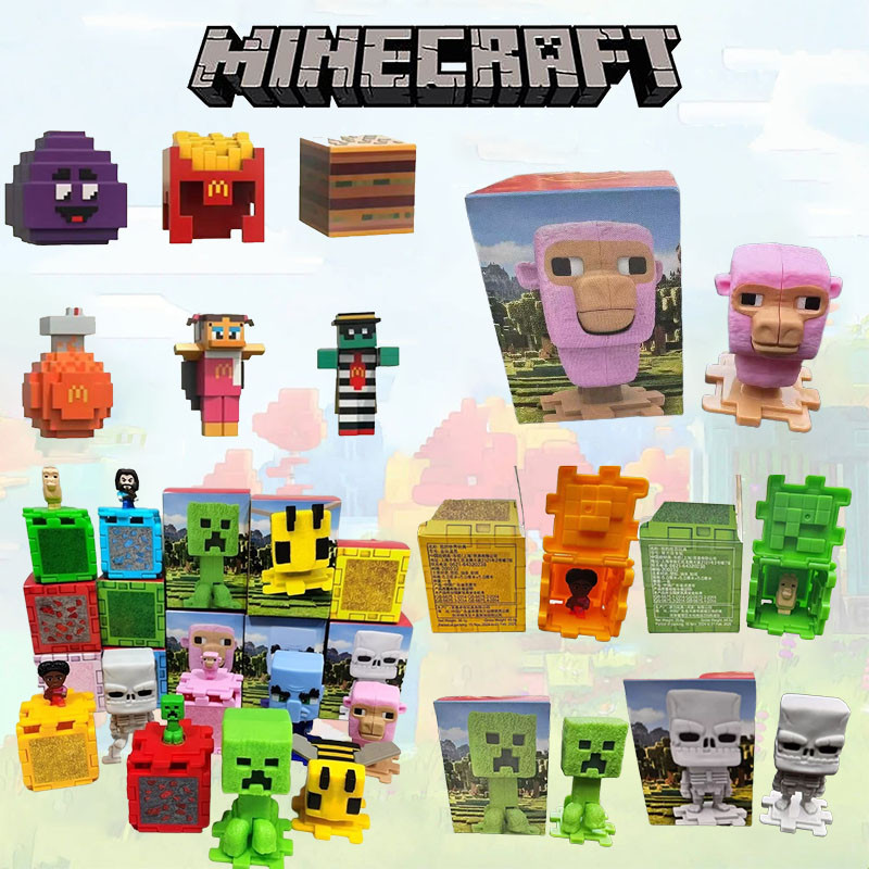 Action Figure Minecraft X McDonalds Decorative Model Minecraft Movable ...