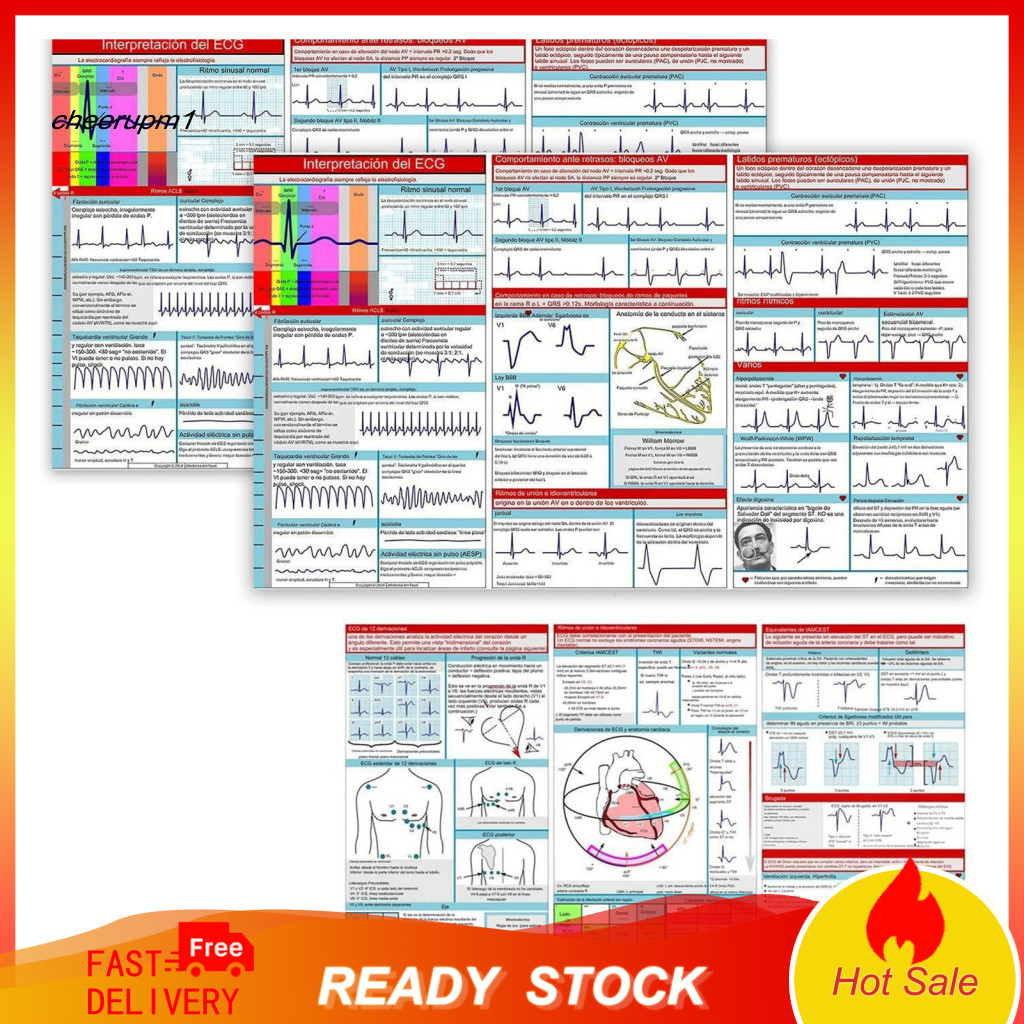 CHEER Rapid Interpretation Ekg Pocket Nurses Guide Fast-paced Clinical Environment Ekg Tool ...