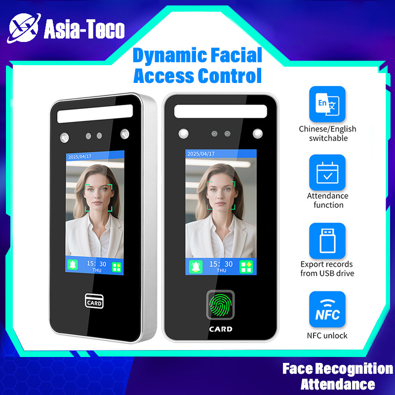 Wall Mount Dynamic Facial Recognition Attendance Access Control Machine ...