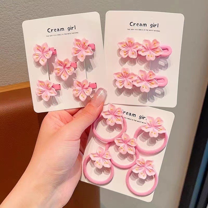 Ada Stok Klip Rambut Gelombang Bunga Sakura Gaya Korea Aksesori Rambut ...