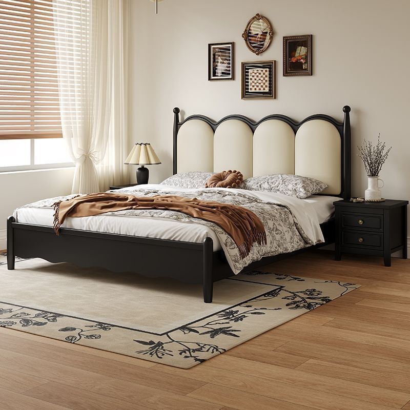 French Modern Simple Solid Wood Bed 167cm Standard Double Bed Frame ...