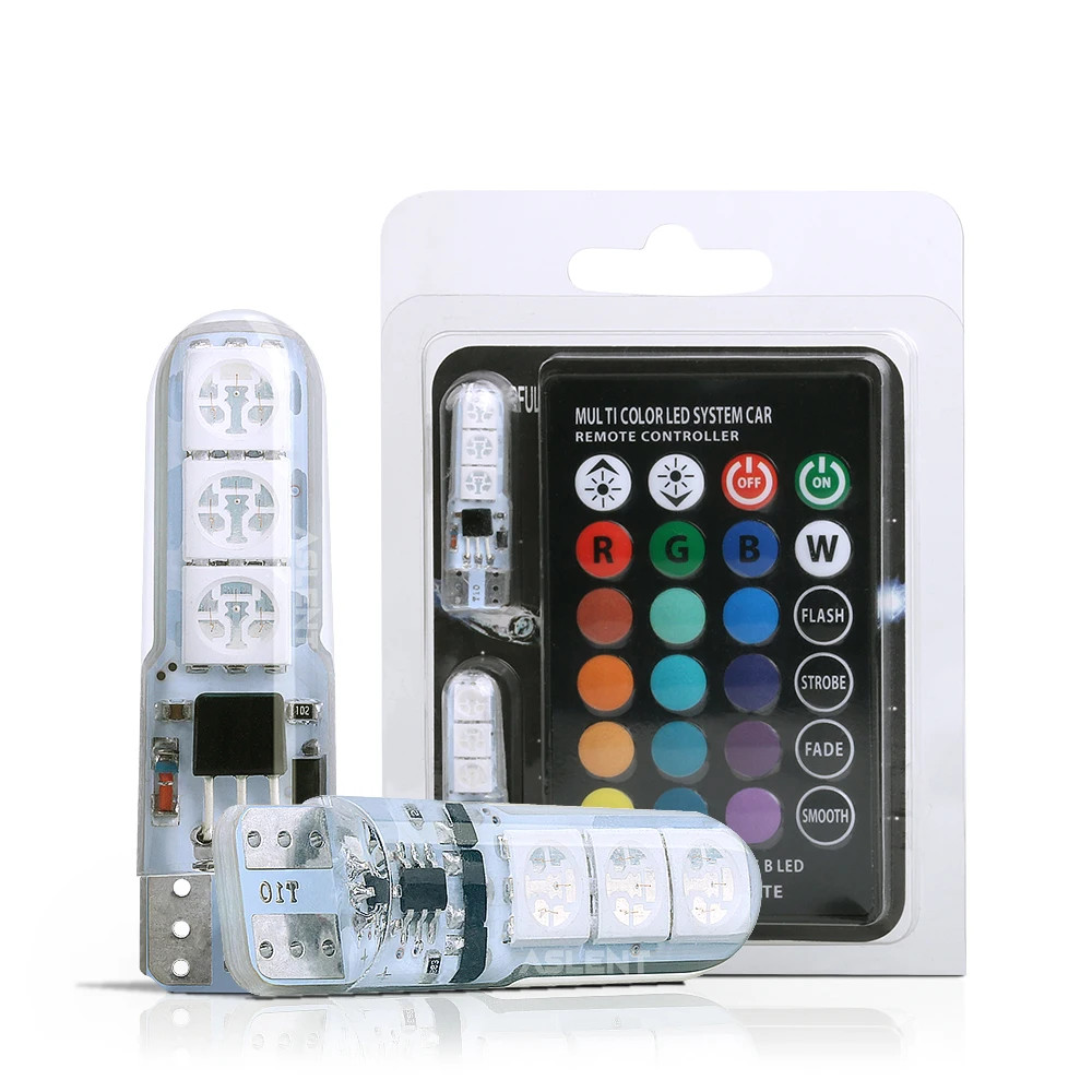 1set Car LED remote control width indicator light RGB flashing light ...