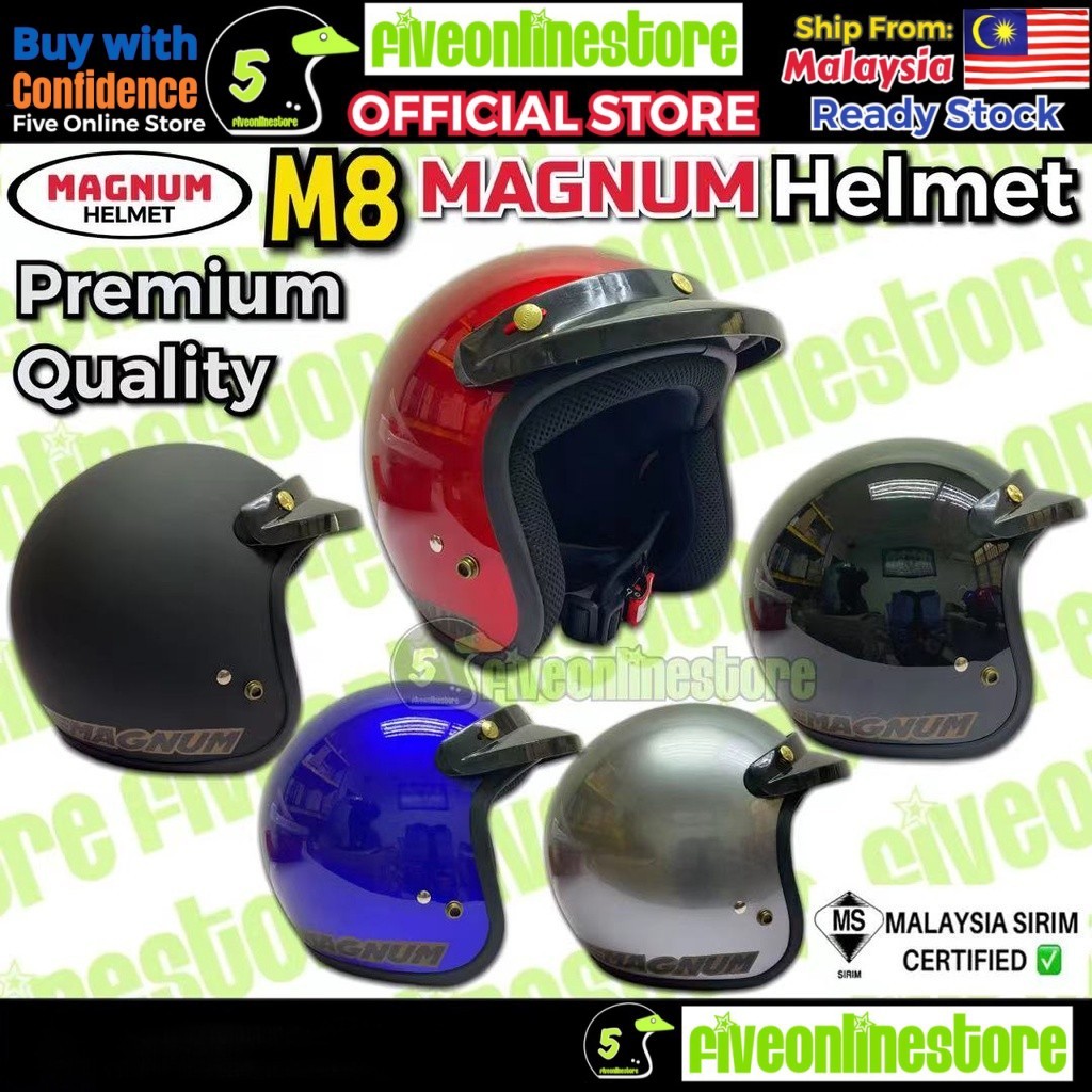 Magnum Helmet M8 New Color L & XL SIRIM Certified Topi Keledar Motor ...