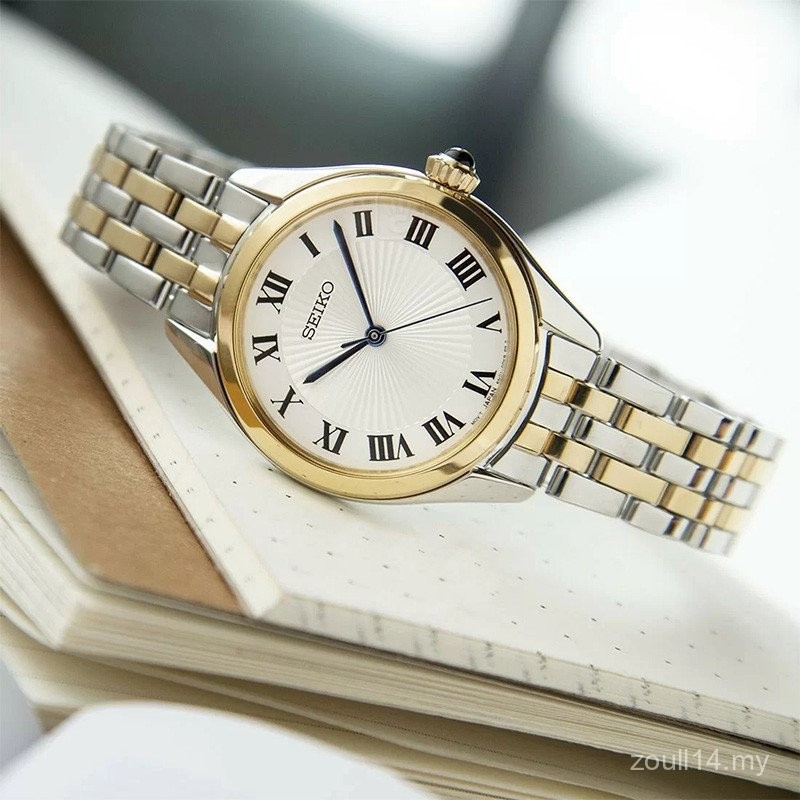 Jam Tangan Wanita SEIKO Jam Tangan Kuarza Jalur Keluli Emas Mawar Emas ...
