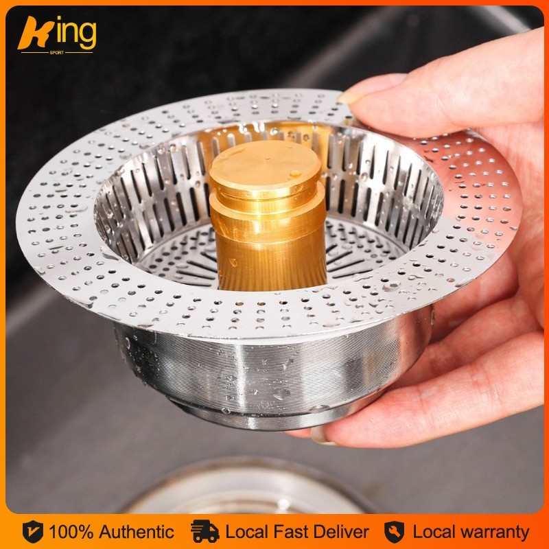Kitchen Sink Strainer Creative Pop Up Round Stainless Steel - Home Anti ...
