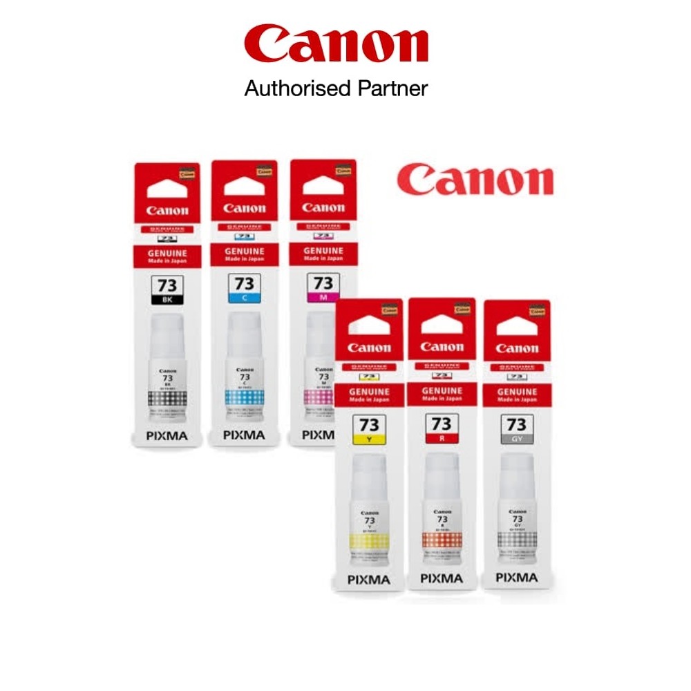 Canon GI-73 Refill Ink Bottle Black/ Cyan / Yellow / Magenta / Red ...