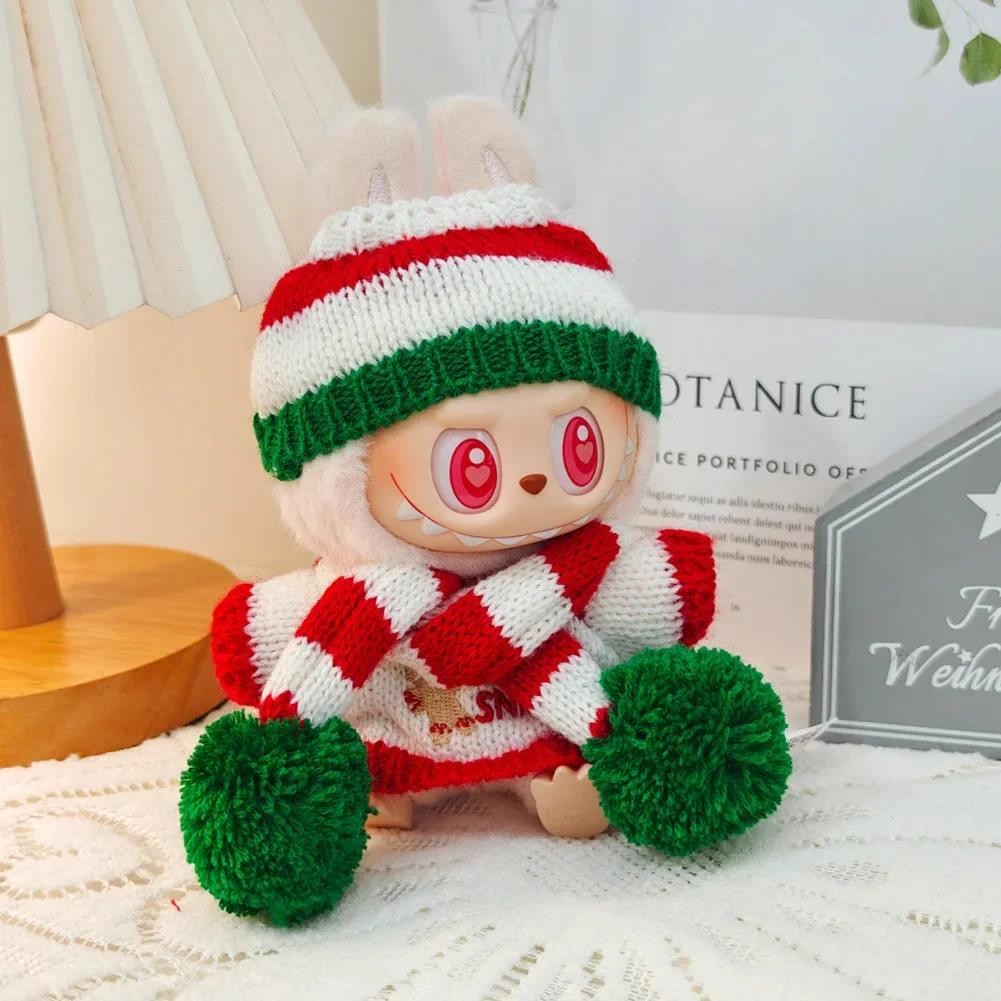 Christmas Sweater 17cm labubu Outfit Accessories Gingerbread Man ...