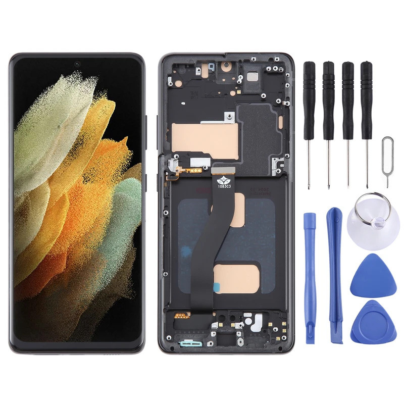TFT LCD Screen for Samsung Galaxy S21 Ultra 5G SM-G998B Digitizer Full Assembly with Frame No ...