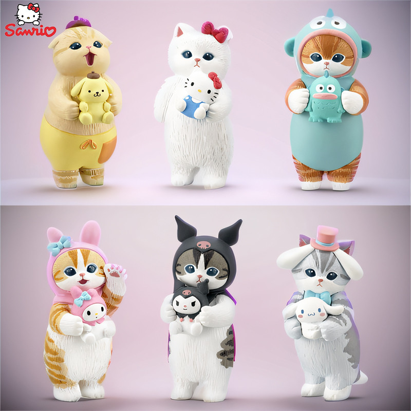Mofusand Blind Box Sanrio Hello Kitty Doll Mofusand Cat Figure Kuromi ...