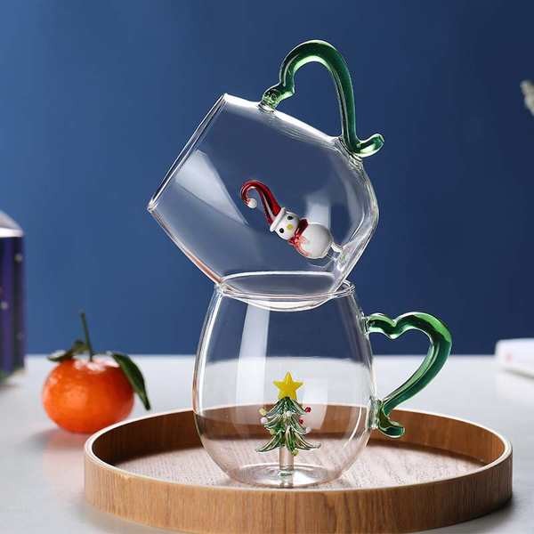 christmas mug Cawan Pokok Krismas Buatan Tangan Tiga Dimensi Bentuk ...
