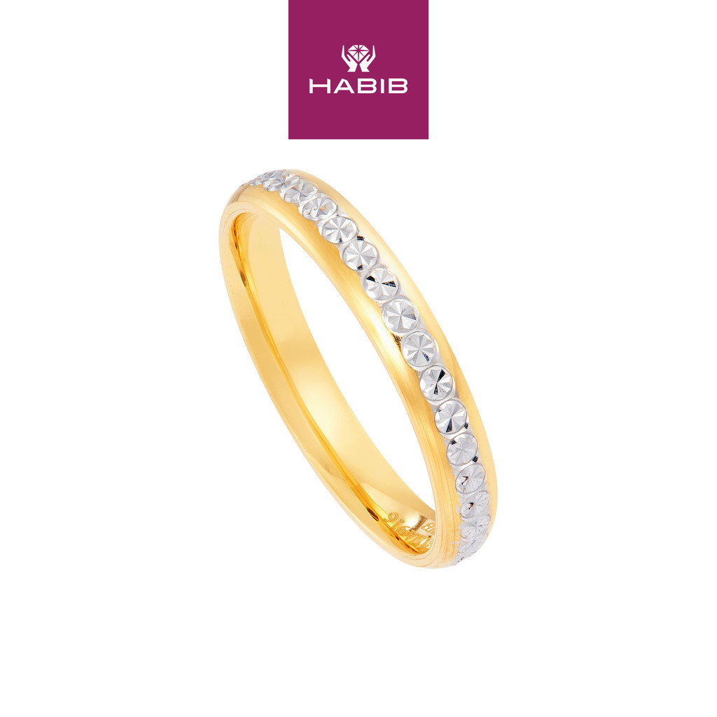 HABIB Oro Italia 916 Yellow and White Gold Ring GR53920124(YW)-BI (22K ...