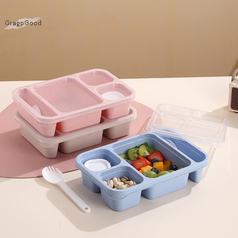 Grapegood Snack Containers For Adults,4 Compartment Bento Box,Reusable ...