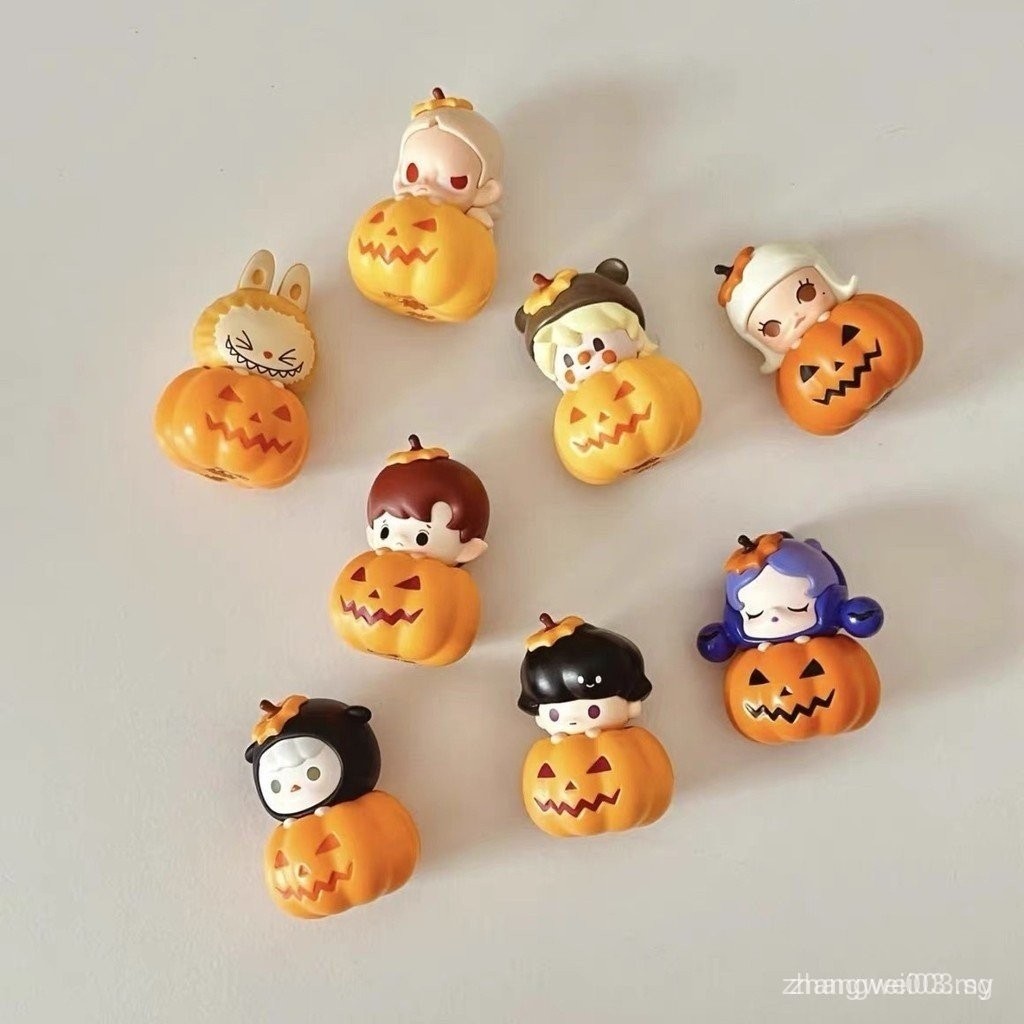 POPMART Pop Mart Halloween Pumpkin Cute Grain Toy Play Hand Decoration ...