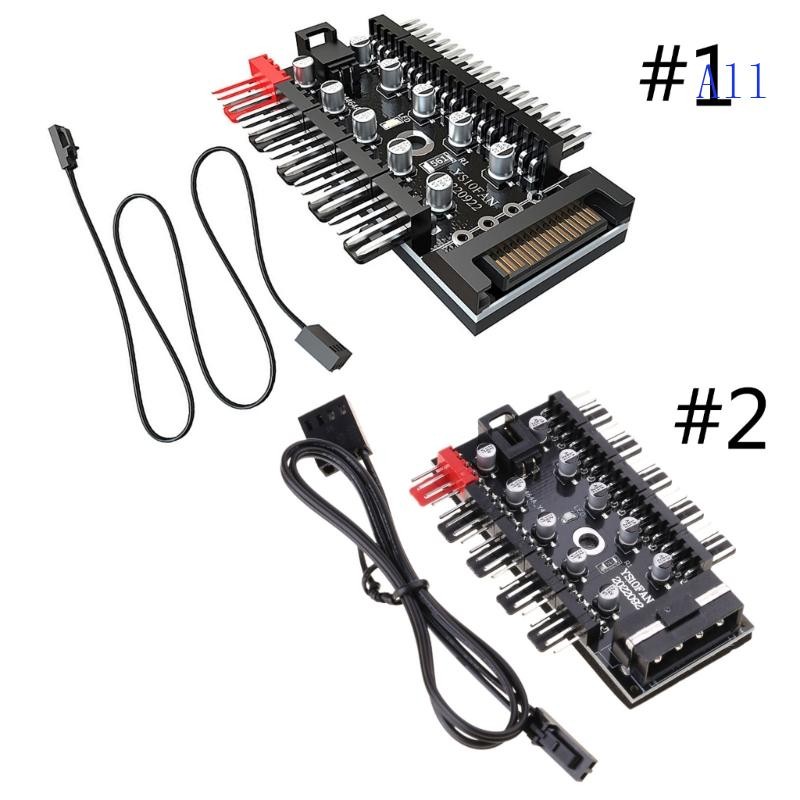 All 4Pin PWM Fan HUB Splitter Chassis Fan Cooler PWM Temperature ...