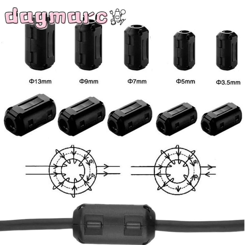 DAGMARC Ring Core Ferrite Bead Clamp, Anti-interference Black Choke ...