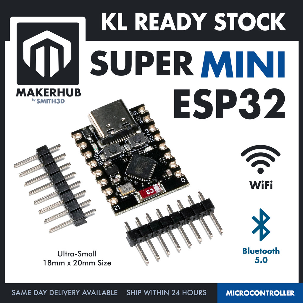 ESP32 Super Mini Ultra Small Size ESP32-C3 RISC-V Low Power Consumption ...