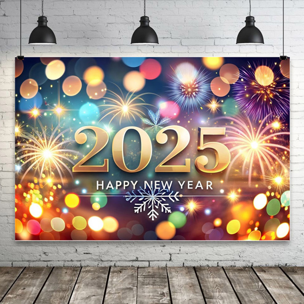 120*80cm 2025 Happy New Year Backdrop Champagne Photo Photography ...