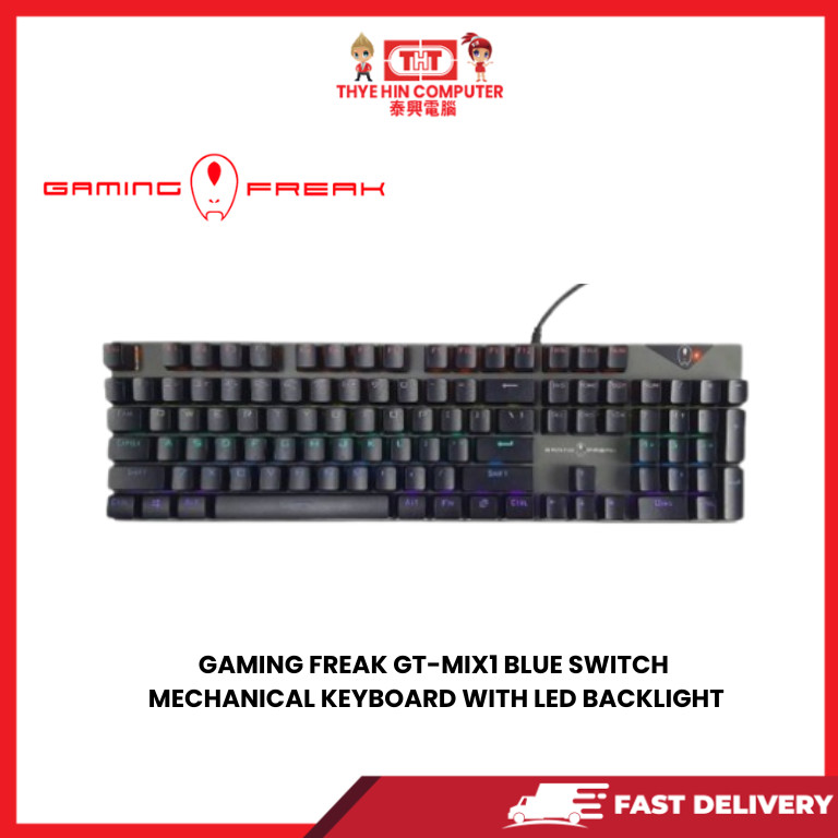 GAMING FREAK GT-MIX1 BLUE SWITCH MECHANICAL KEYBOARD WITH LED BACKLIGHT ...