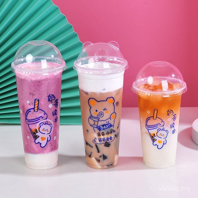 Cawan minuman guna sekali cawan teh susu telus Cawan minuman sejuk ...