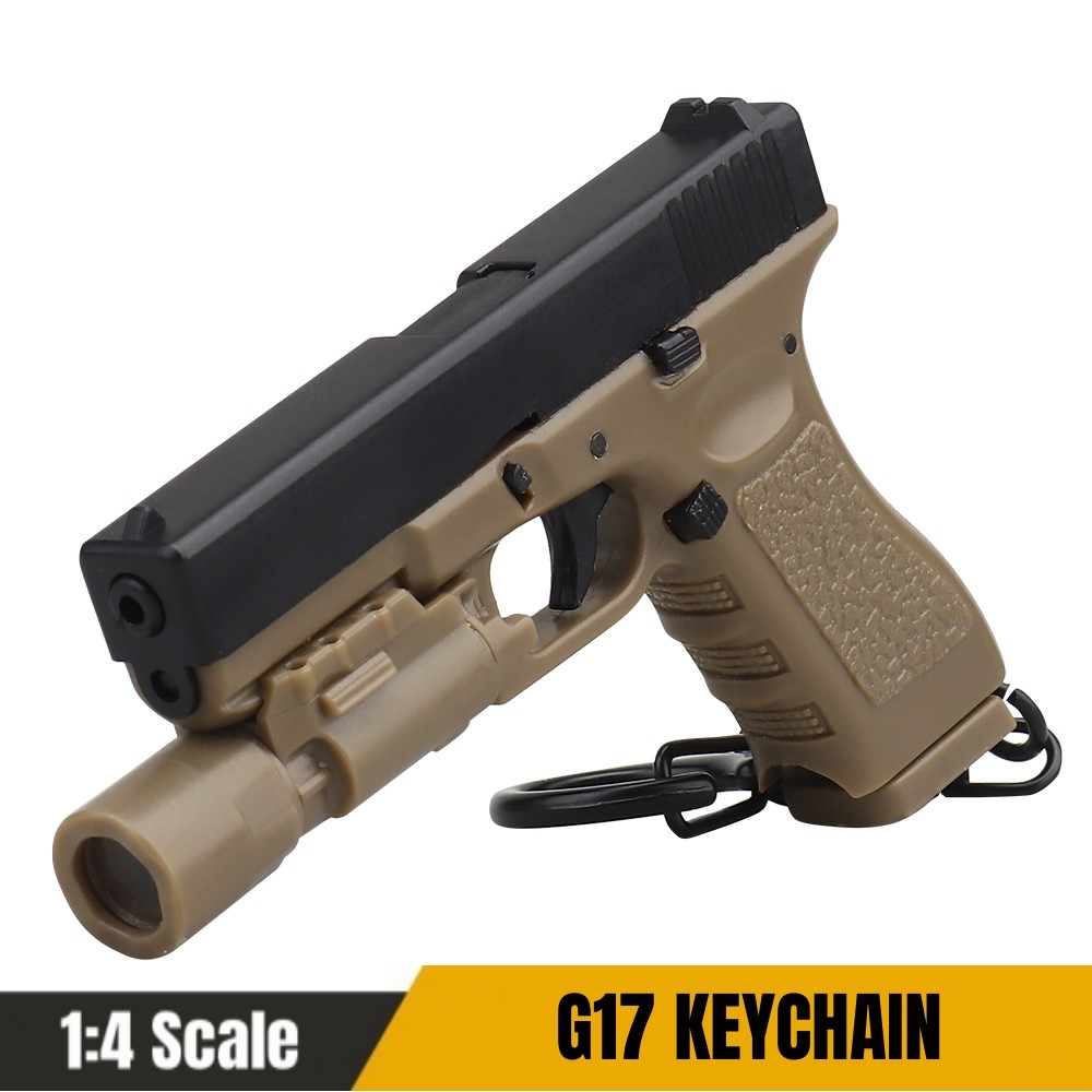 Glock G17-BlackSand Mini Gun Keychain 1:4 Miniature Gun Shape Pistol ...