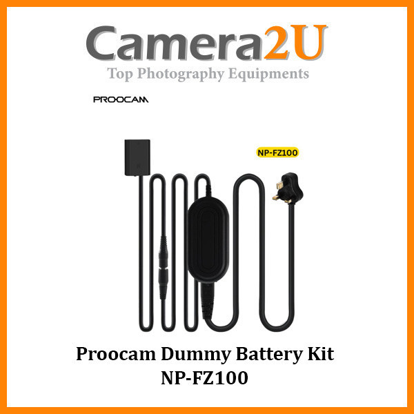 Proocam Dummy Battery Kit NP-FZ100 with AC Power Supply Adapter for Sony A7RIII A7III A7IV A9 ...