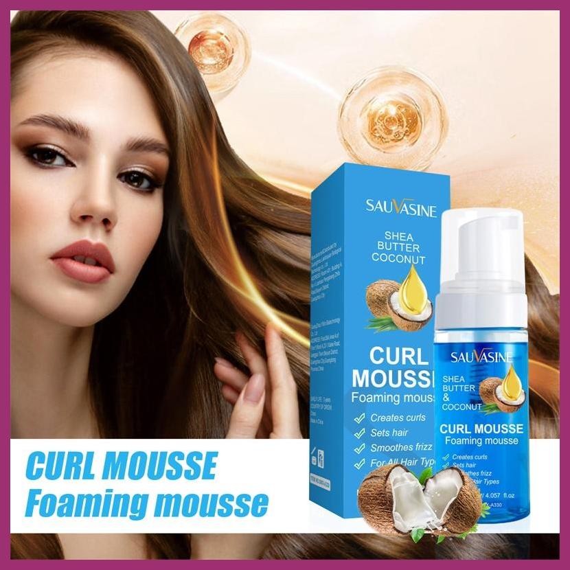 Hair Mousse for Curls Natural Foam Hair Mousse Soft Foaming Curl Mousse ...