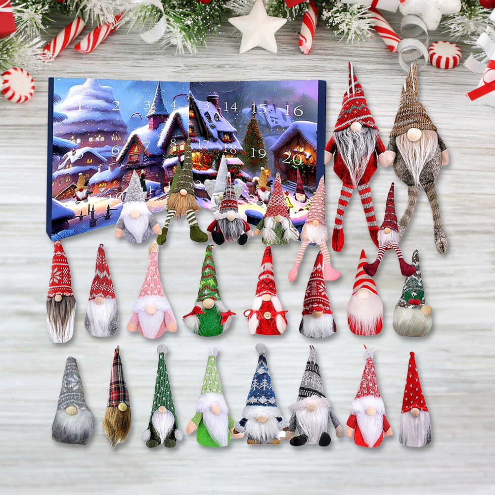 2024 Christmas Gnome Advent Calendar Gnome Dolls with Surprise Toys 24 ...