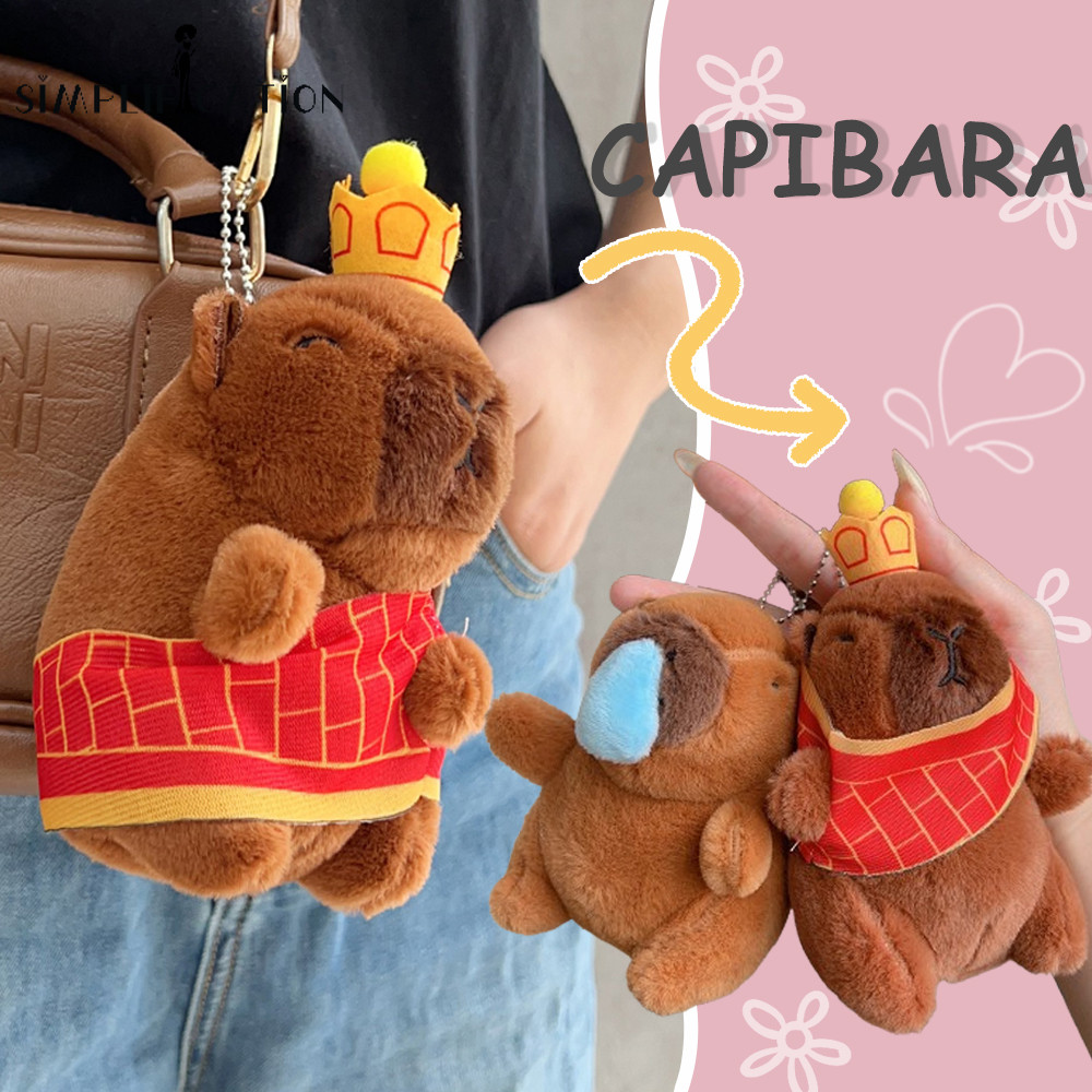 Kawaii Capybara Plush Toy Key Ring - Internet Celebrity Capybara Doll ...