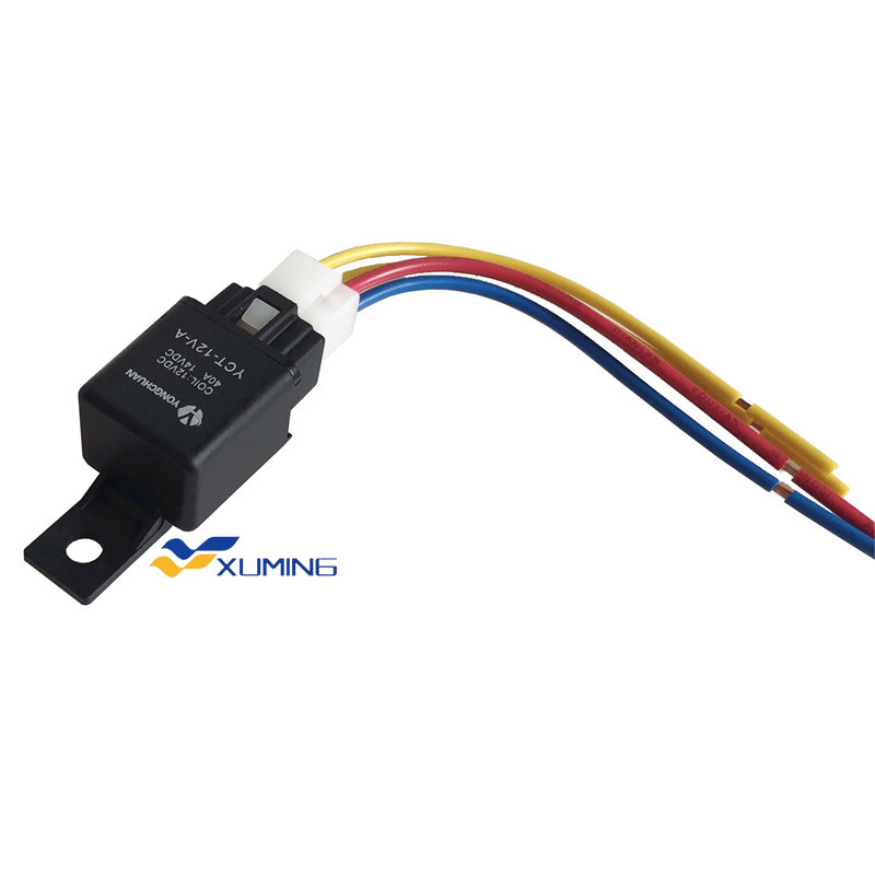 XM Car Relay 12V24V40A YCT-12V-A Car Air Conditioner with Wire Socket ...